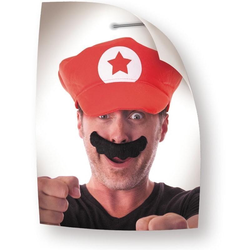 Moustache De Mario Mario Mustache Embroidered Foam Mesh Cap